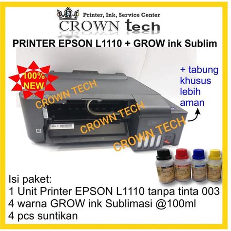 Jual Printer Epson L1210 Modif Tinta Grow Ink Sublim Shopee Indonesia