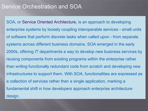 Service Orchestration And Soa Ppt