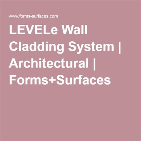 Levele Wall Cladding System Cladding Systems Cladding Wall Cladding