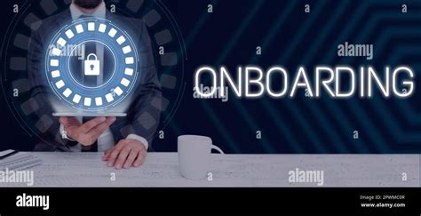 Conceptual Caption Onboarding Business Showcase Action Process Of Integrating A New Employee