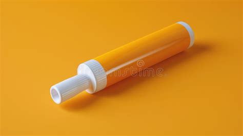A Tube Of Toothpaste On A Vibrant Orange Background Perfect For Dental