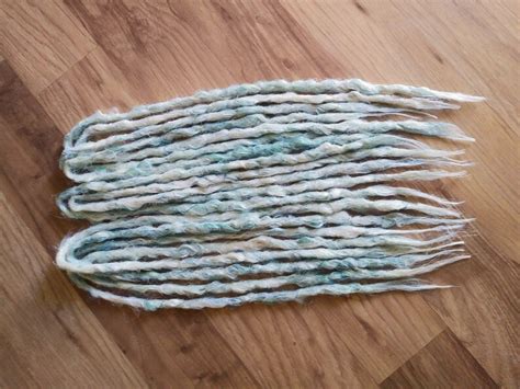 Synthetic Dreadlocks Elsa Frozen Winter White Blue Tinsel Etsy