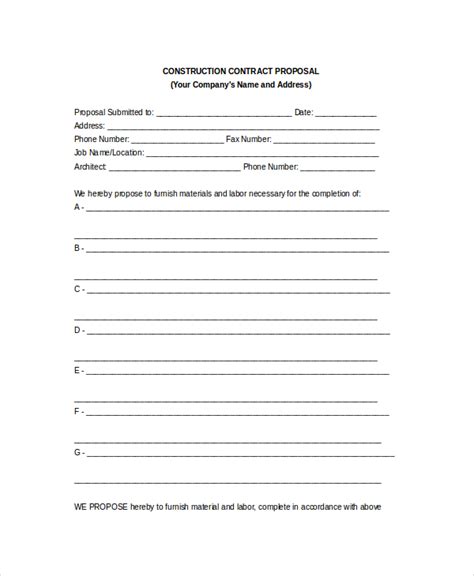 10 Contract Proposal Examples To Download