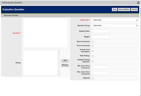 Create An Evaluation