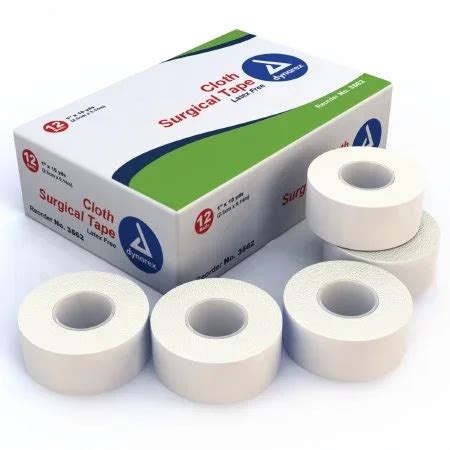 Medical Tape Dynarex White 1 Inch X 10 Yard Cloth Nonsterile