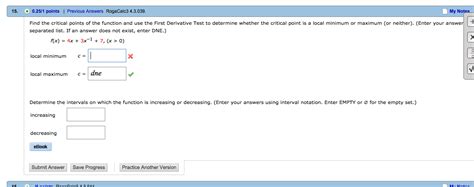 Solved Find The Critical Points Of The Function And Use The Chegg Com
