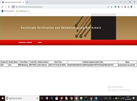 An Application For E Certificate Verification And Validation Using Blockchain By IJRASET Issuu