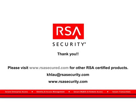 Rsa Secur Id For Windows Ppt