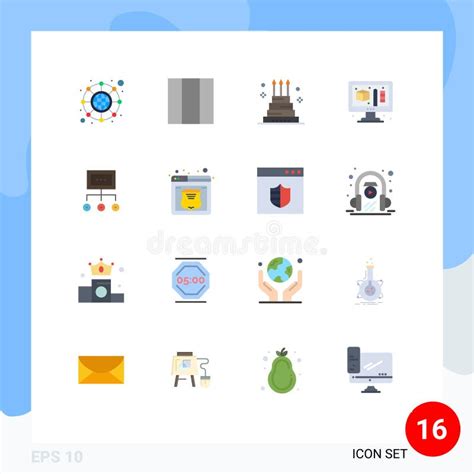 16 Thematic Vector Flat Colors And Editable Symbols Of Management