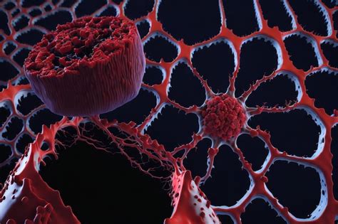 Ilustración Del Primer Plano De Eritrocitos De Células Sanguíneas