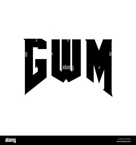 Gwm Letter Logo Design For Technology Company Gwm Logo Design Black And White Color Combination