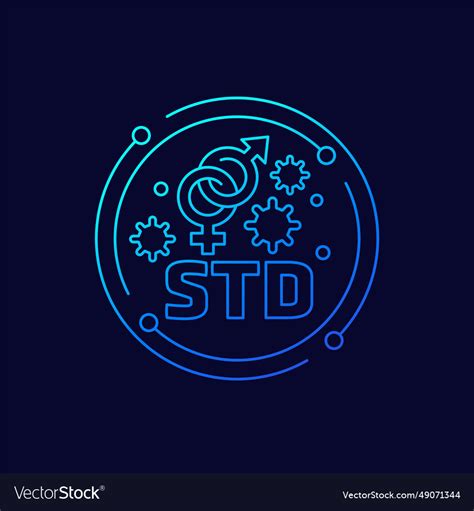 std sexual transmitted disease icon line design vector image