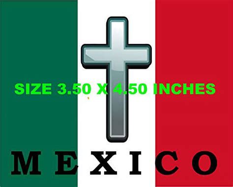 Mexico Flag Stickerpack Of 2 Decal Mexican Cross Symbol Flag