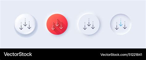 Scroll Down Arrow Line Icon Scrolling Screen Sign Vector Image