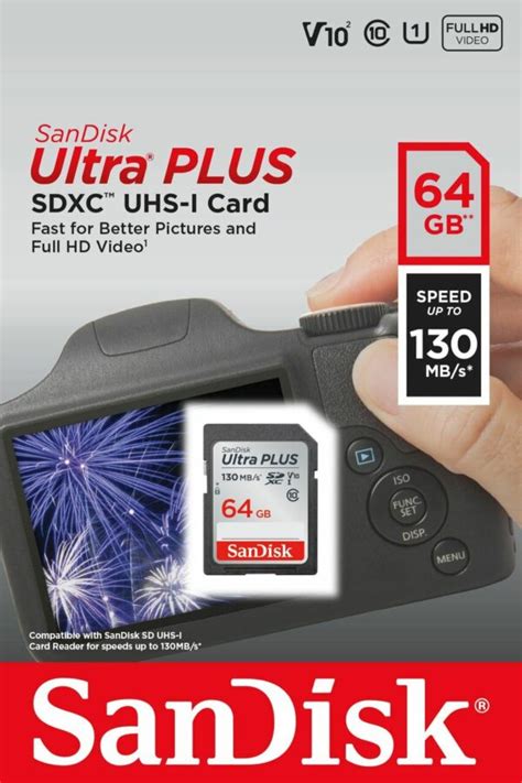 Sandisk Ultra Plus Gb Sdxc Card V Mb S Camix