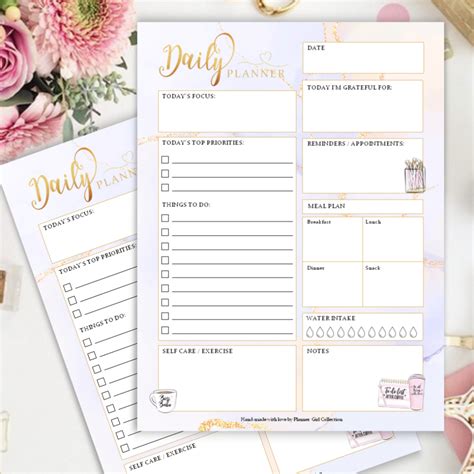 Daily Planner Pad Girly Office Planner Girl Collection