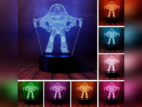 Cartoon Toy Story Pixar Ultimate Buzz Lightyear Spaceman Anime Figure 3d Visual Led Bedroom