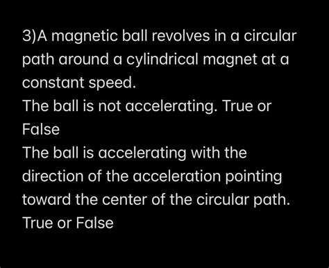 Solved A Magnetic Ball Revolves In A Circularpath Around A