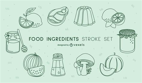 Baixar Vetor De Conjunto De Ingredientes Para Cozinhar Comida