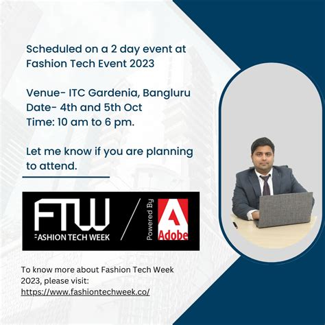 Ankit Kaushik On Linkedin Fashiontech Fashionweek Bangalore Technology Innovation