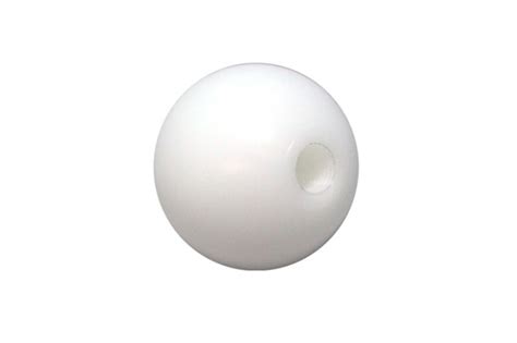 Universal 10x125 Delrin 50mm Round Shift Knob Whiteddesign