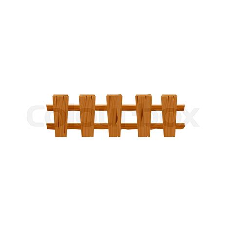 Farm Boundary Isolated Wooden Garden Fence Barrier Stock Vector Colourbox