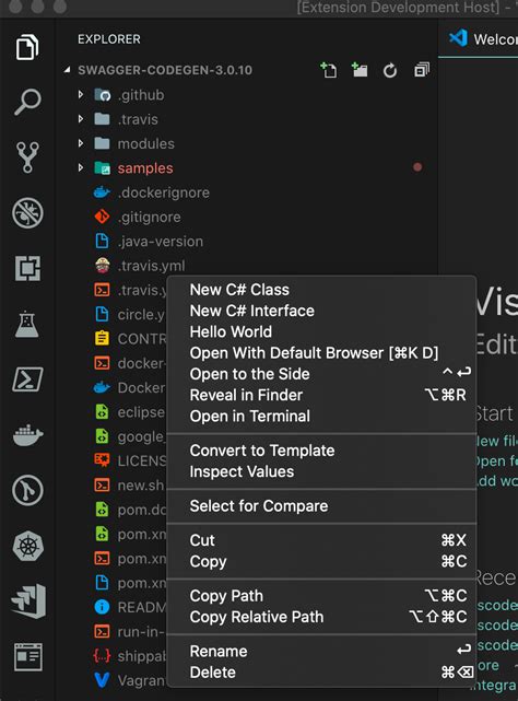 Visual Studio Code Apida Context Menu Alanına Menü Ekleme