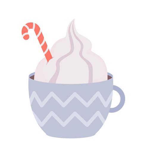 Creamy Christmas Punch Semi Flat Color Vector Object Editable Element Full Sized Item On White