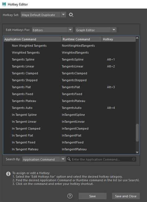 Creating Hotkeys To Quickly Edit Tangent Types In The Maya Graph Editor