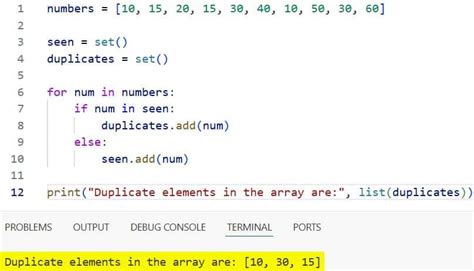 Print Duplicate Elements In An Array In Python