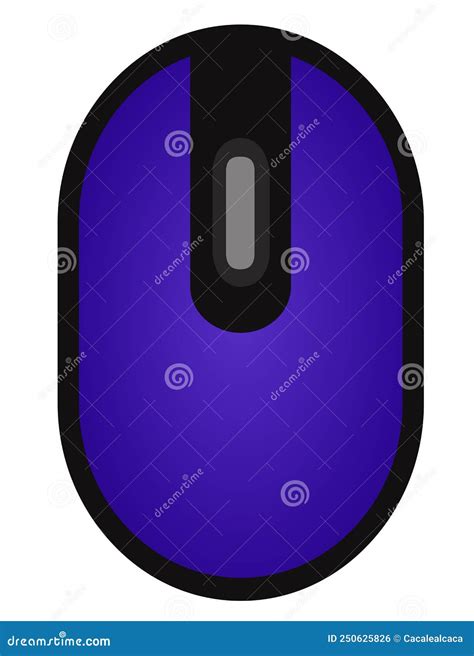 The Drawing Of A Blue Computer Mouse A Small Hardware Input Device Used By Hand Illustration