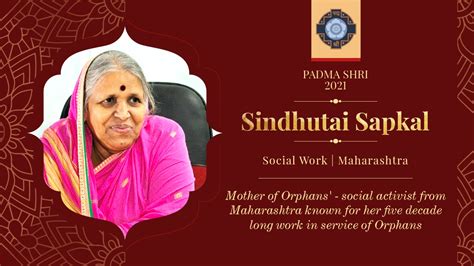 Sindhutai Sapkal Quotes Dr Sindhutai Sapkal For Online Donation