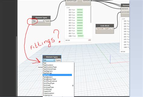 Element Types Pipe Fittings Dynamo