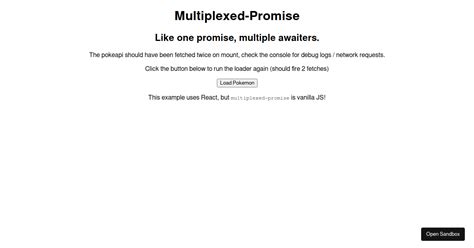 Multiplexed Promise Codesandbox