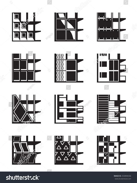 Cladding Facade Building Over Royalty Free Licensable Stock Illustrations Drawings
