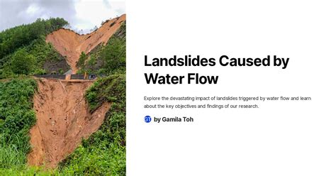 Landslides Caused By Water Flow