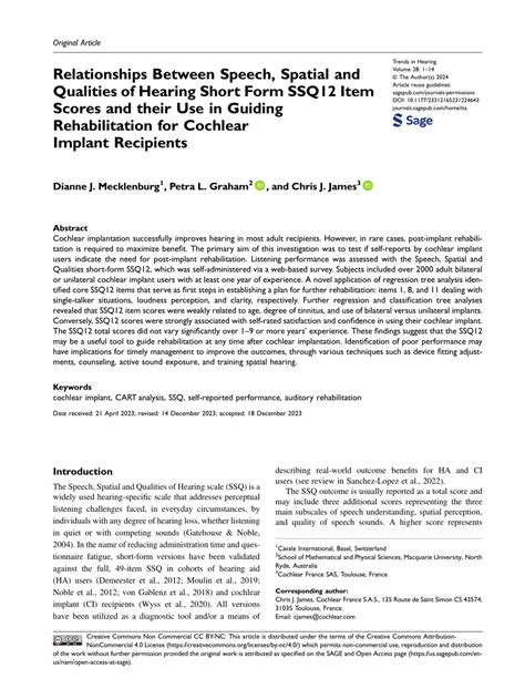 Pdf Relationships Between Speech Spatial And Qualities Of Hearing
