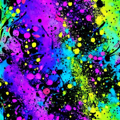 Rainbow Splatter Neon