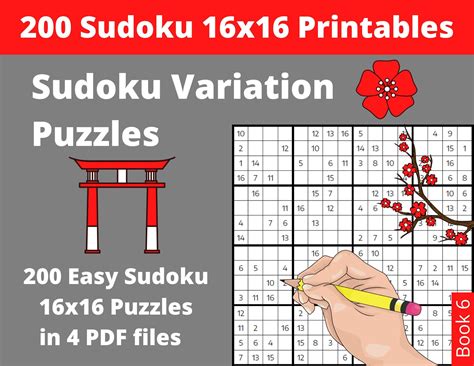 Easy 16x16 Sudoku Puzzles Printable Pdf 200 Sudoku Variation Worksheets Library