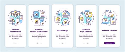 Onboarding Mobile App Screen For Corporate Branding Materials With Conceptual Designs Vector