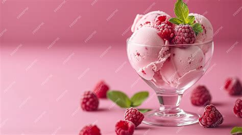 Premium Photo Beautifull Pink Colour Strawberry Ice Cream Cup