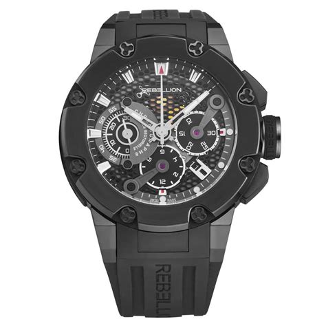 Rebellion Predator Chronograph Automatic Black Dial Mens Watch Rbpr