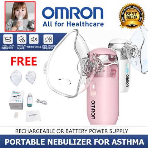 Omron New Upgrade Omron Portable Nebulizer For Asthma With Rechargeable Or Battery Power Supply