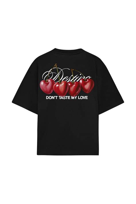 Cherry Tee Black Marca De Ropa Camisetas Gráficas Accesorios De Piel
