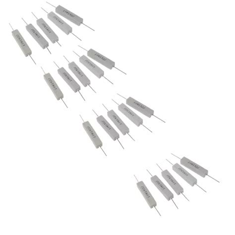 20 Pcs 5 Resistance Enroule En Ciment Ceramique De 10w Watt 15 Ohm