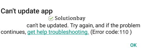 How To Fix Error Code 110 On Google Play Store Can T Update App
