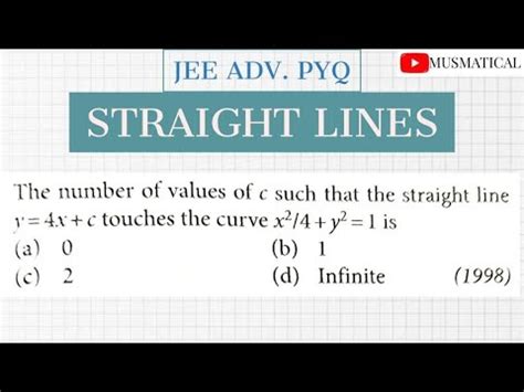 JEE ADV PYQ STRAIGHT LINES YouTube
