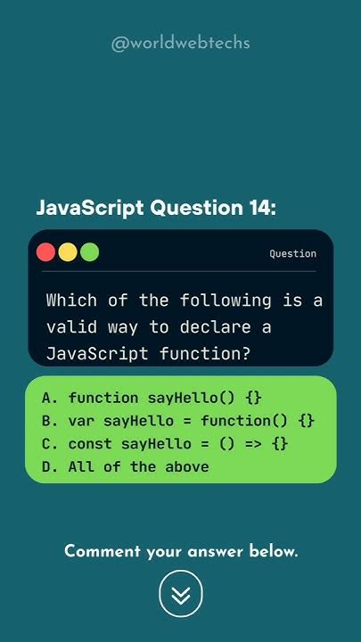 Test Your Javascript Knowledge Quiz Time On Youtube Javascript