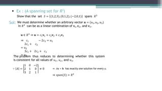 Linear Combination Of Vectors Span And Dependency PPT