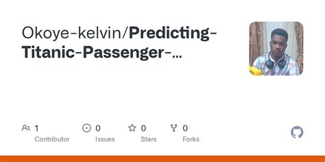 Github Okoye Kelvinpredicting Titanic Passenger Survival